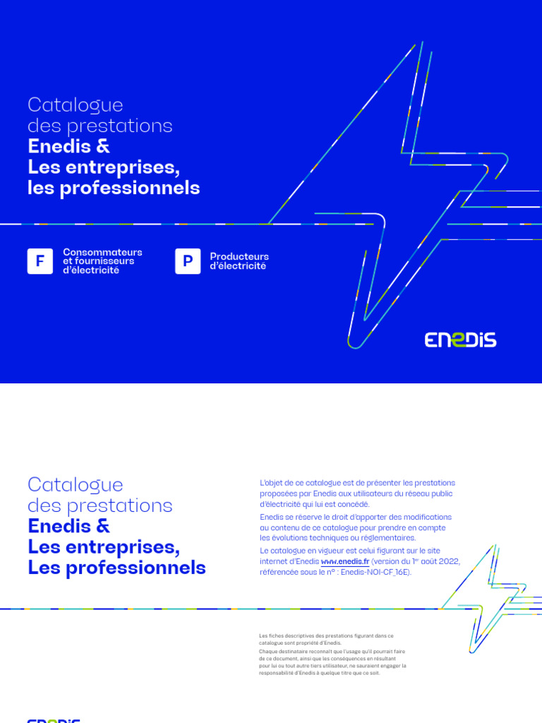 Catalogue des prestations Enedis 2022 | PDF