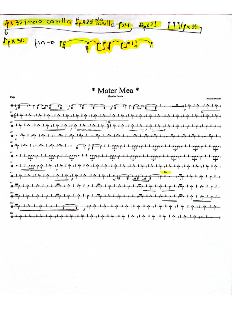 Mater Mea Bass-Snare - 1 | PDF
