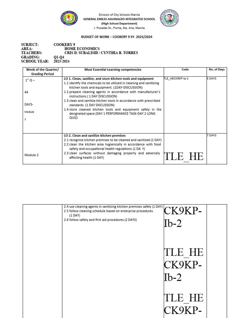 Bow Cookery 9 - 2023-2024 | PDF | Salad | Desserts