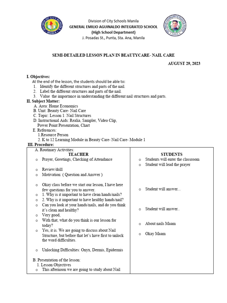 G9-Dll-M1-L1.0-Nail Structure | Download Free PDF | Nail (Anatomy) | Foot