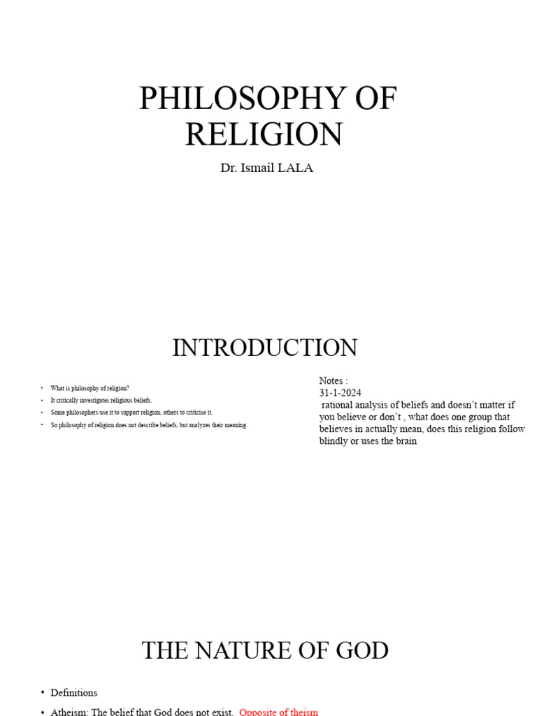Philosophy of Religion | PDF | Existence Of God | Divine Command Theory
