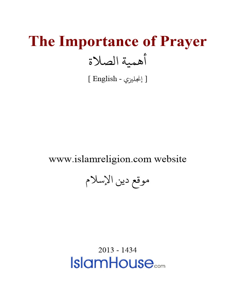 Importance of Prayer in Islam | PDF | Career & Growth | Religion ...