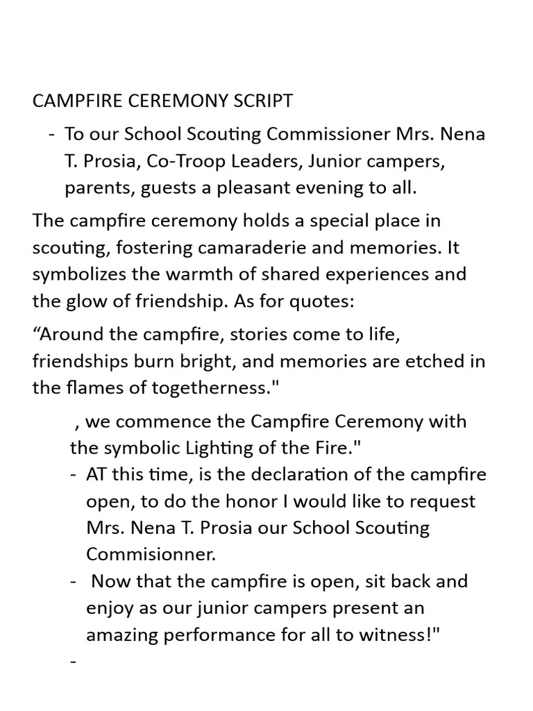 Campfire Script | PDF