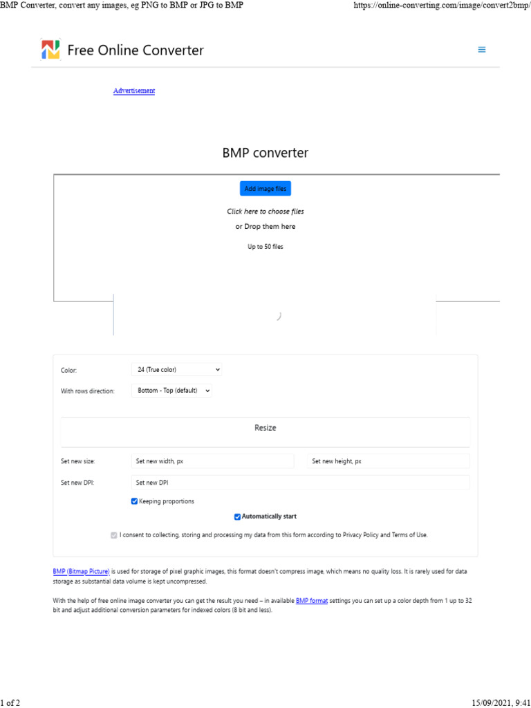 BMP Converter, Convert Any Images, Eg PNG To BMP or JPG To BMP | PDF ...