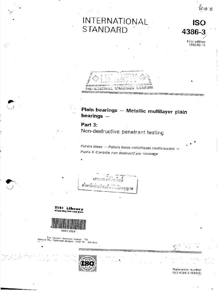 Iso 4386 Penetrant Testing Babbit | PDF