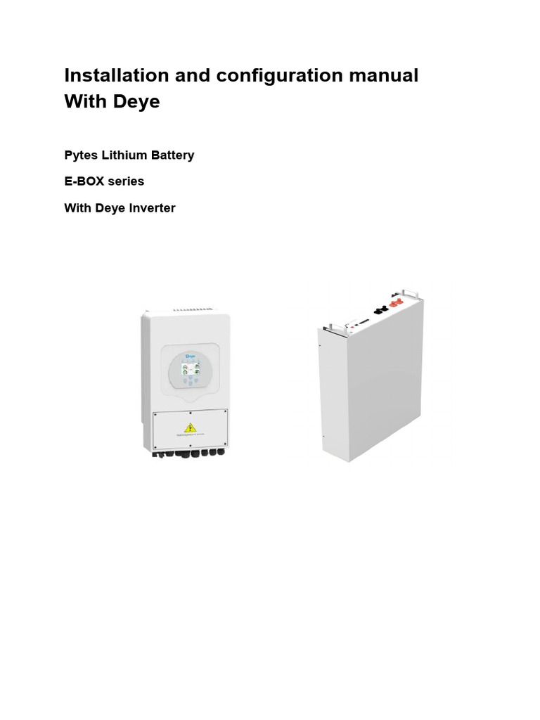 Deye Guide | PDF | Power Inverter | Electricity
