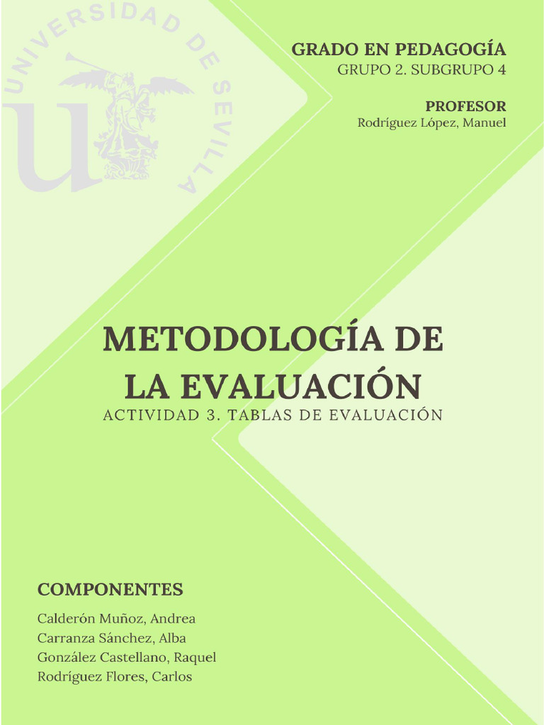 Actividad 3. Tablas de Evaluación de La Docencia | Descargar gratis PDF ...