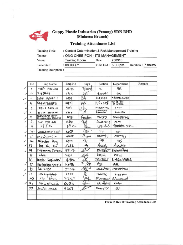 TAL - 230310 Context Determination & Risk Management Training | PDF