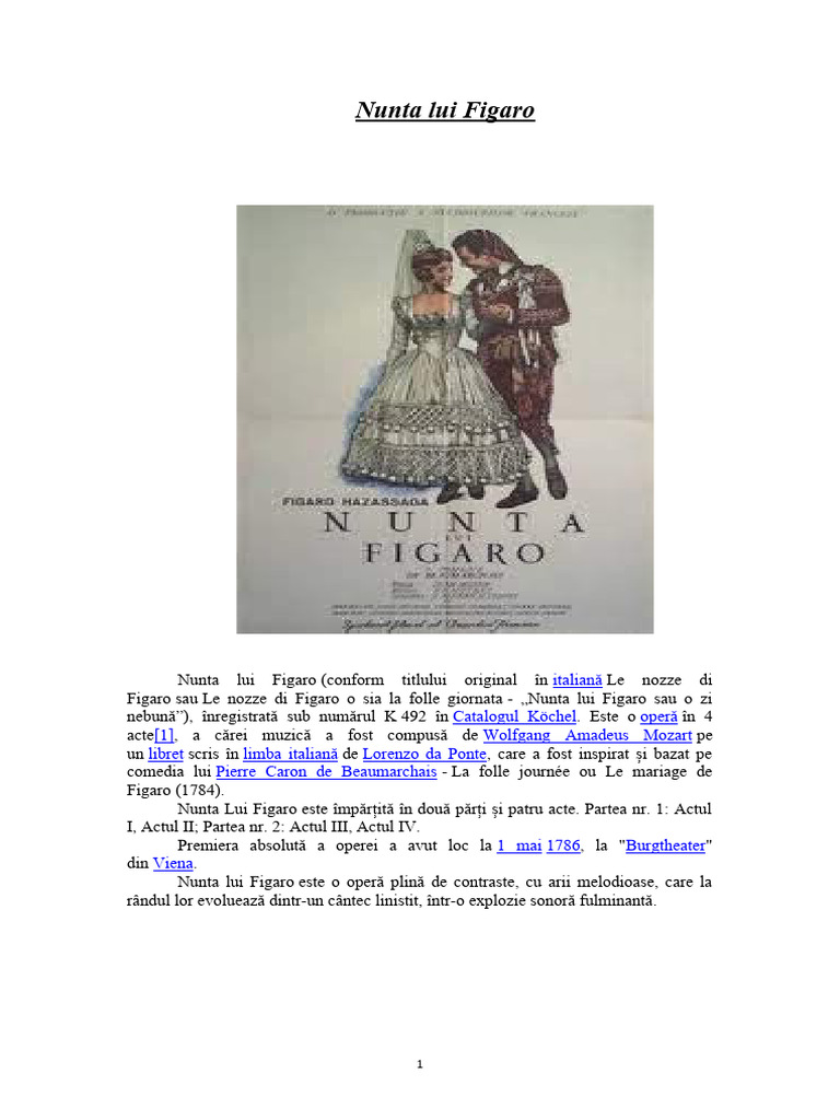 Nunta Lui Figaro | PDF
