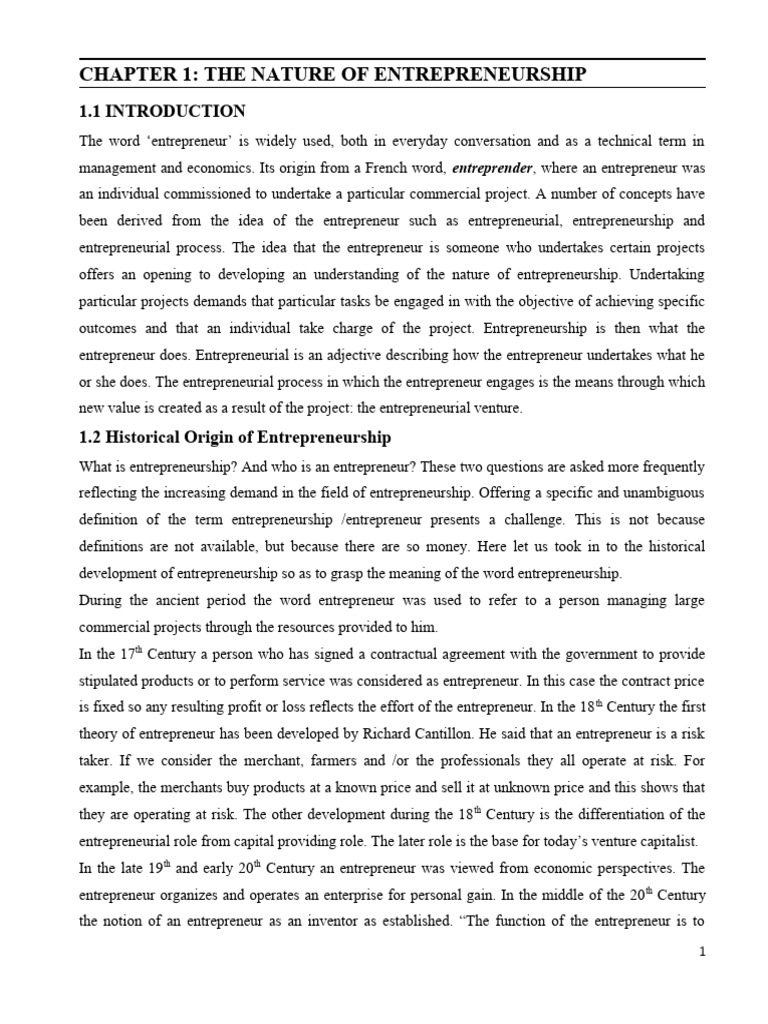 Chapter 1-Entre | PDF | Entrepreneurship | Creativity