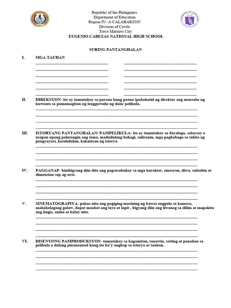 Suring Pantanghalan Form | PDF
