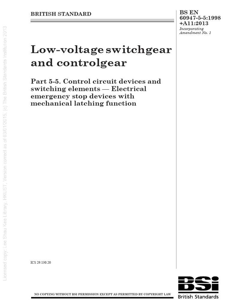Low-Voltage Switchgear and Controlgear | PDF