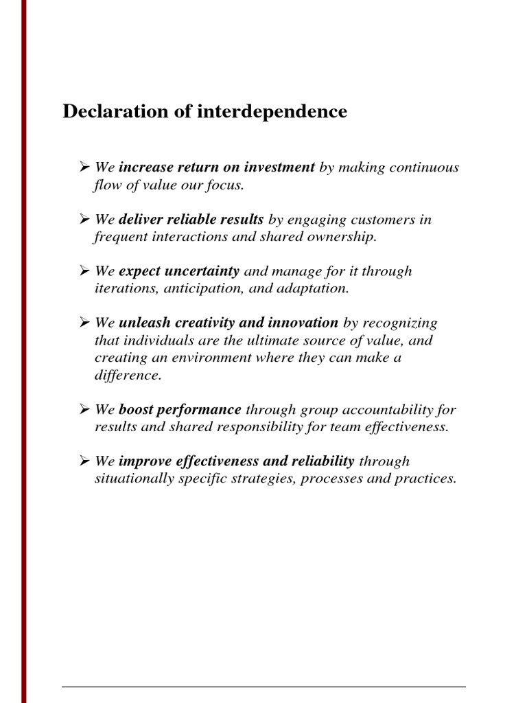 Declaration of Interdependence | PDF | Finance & Money Management