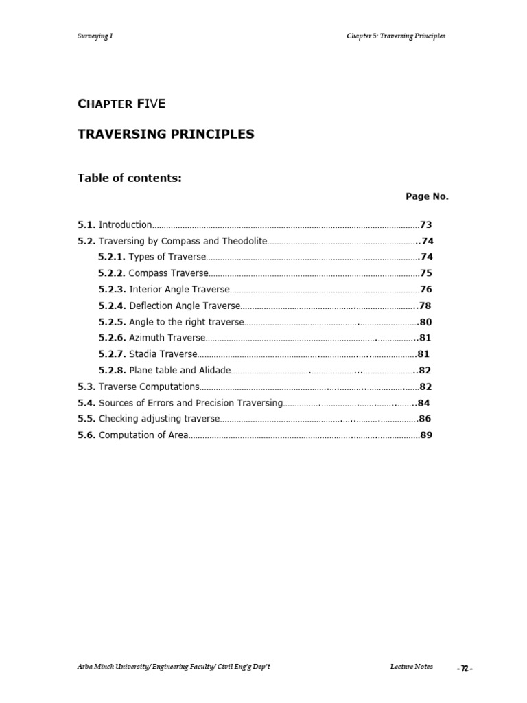 Chapter - 5 - Traversing Principle | PDF
