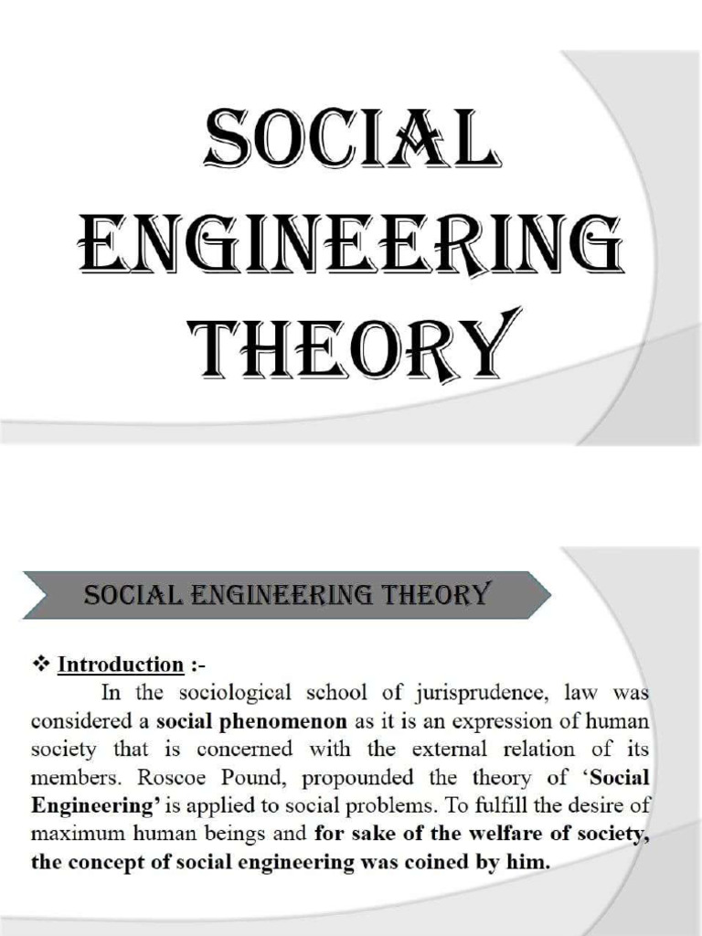 Social Engineering Theory | PDF