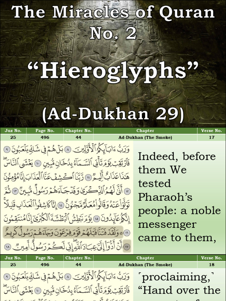 Miracles of Quran 2 - Hieroglyphs | PDF