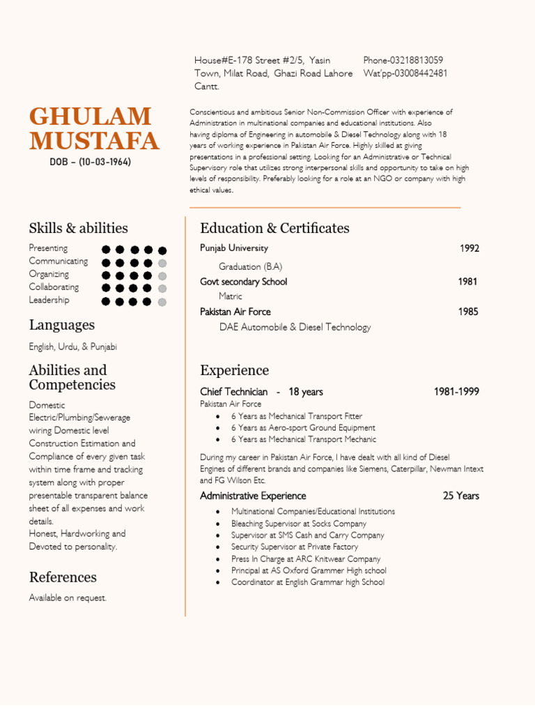 Curriculum Vittae | PDF