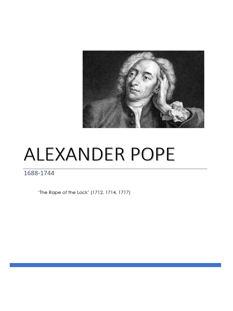 03.2 - Alexander Pope - The Rape of The Lock | PDF | Aeneid