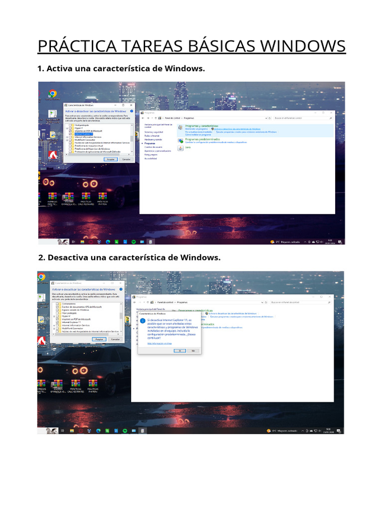 Práctica Tareas Básicas de Windows | PDF