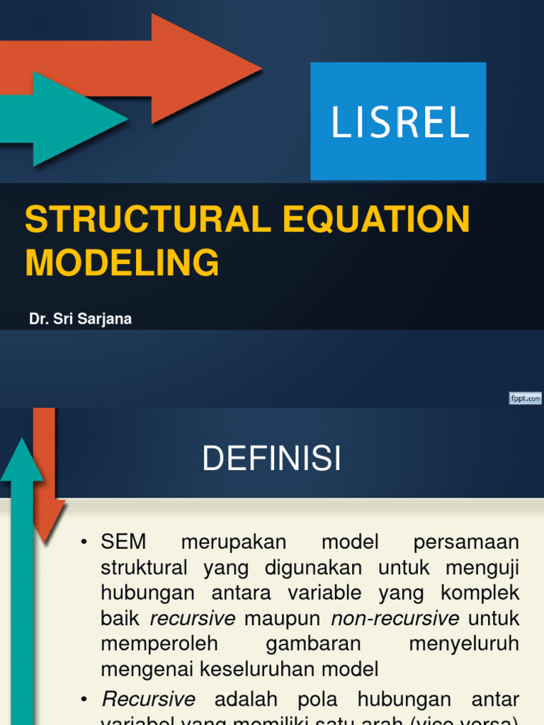Sesi 11 - SEM Lisrel | PDF