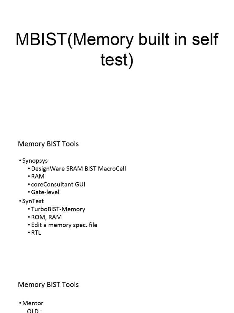 Mbist Basic 2 | PDF