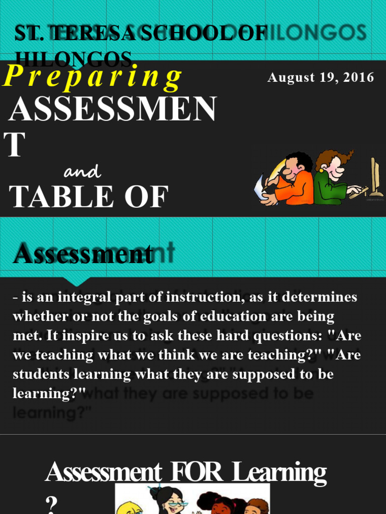 Preparing Assessment Tos Making | Download Free PDF | Educational ...