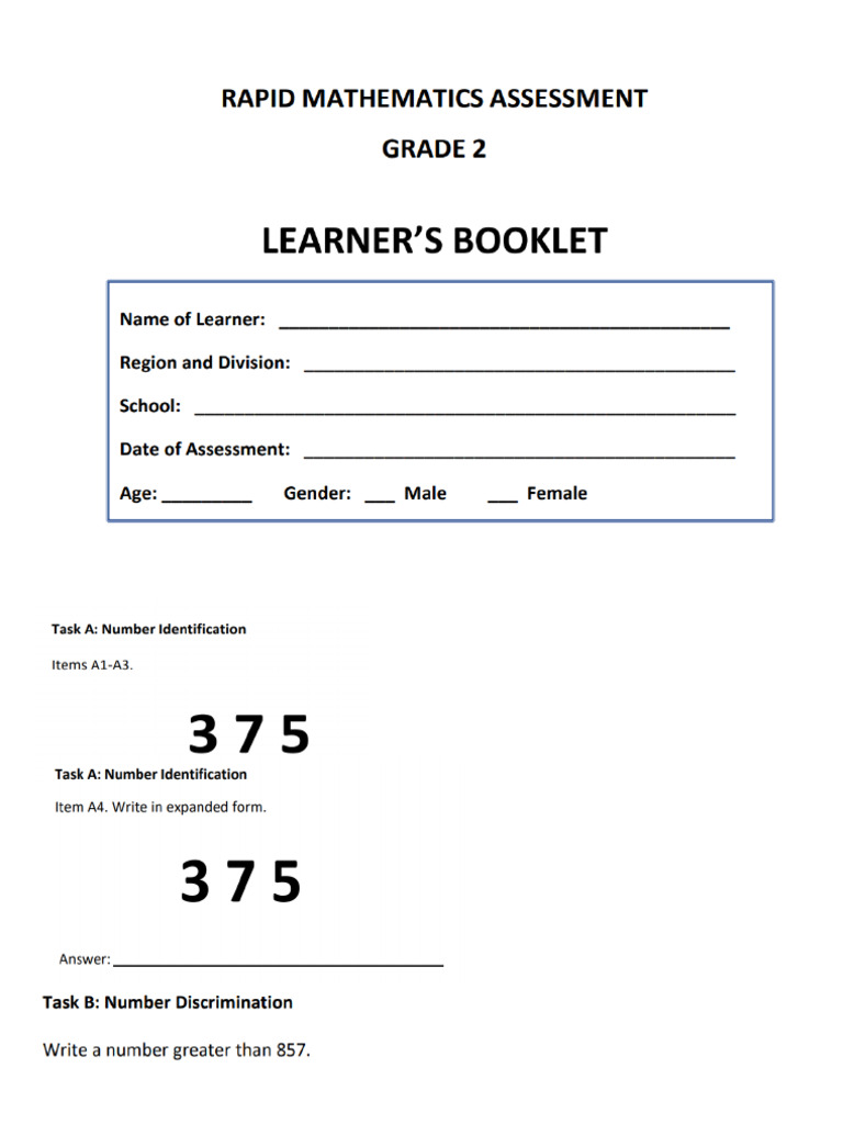 RMA - Grade 2 - Learner - S Booklet - 13 June 2023 EDITED | PDF