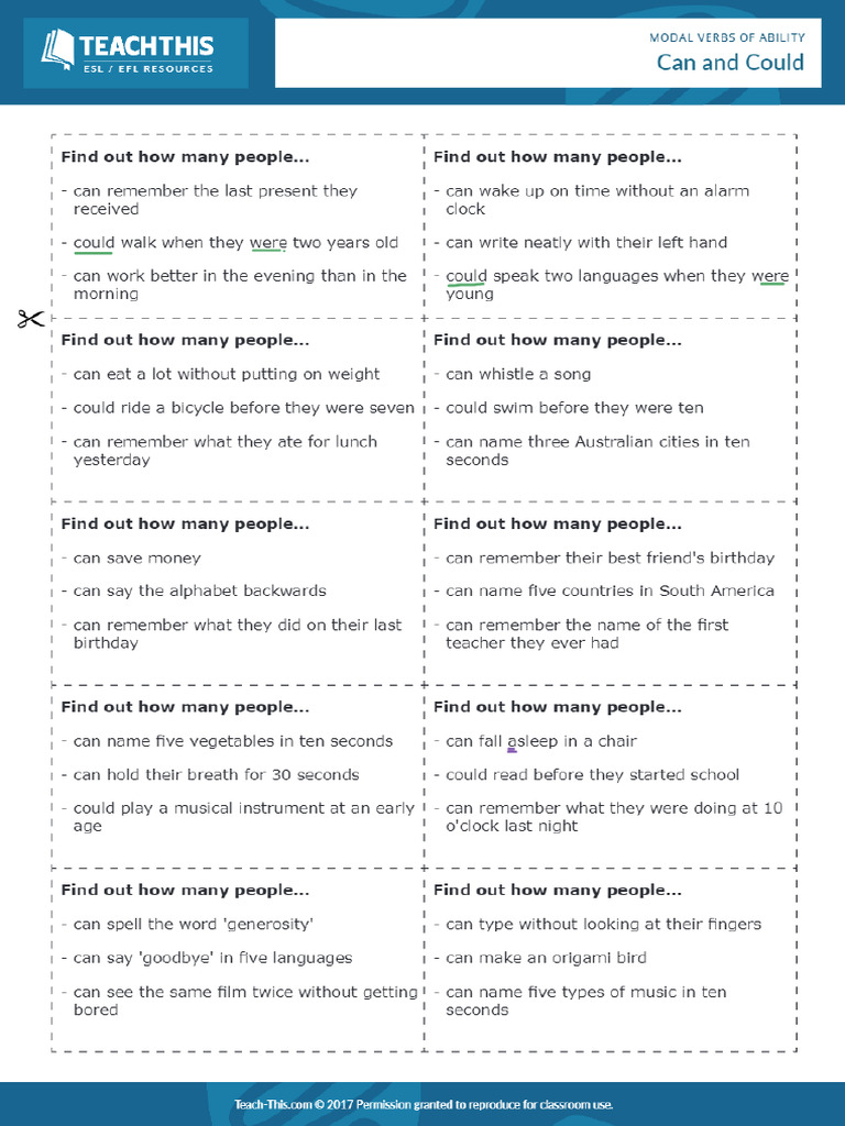 Can and Could-2 | PDF