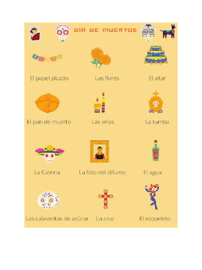 Vocabulario Día de Muertos | PDF