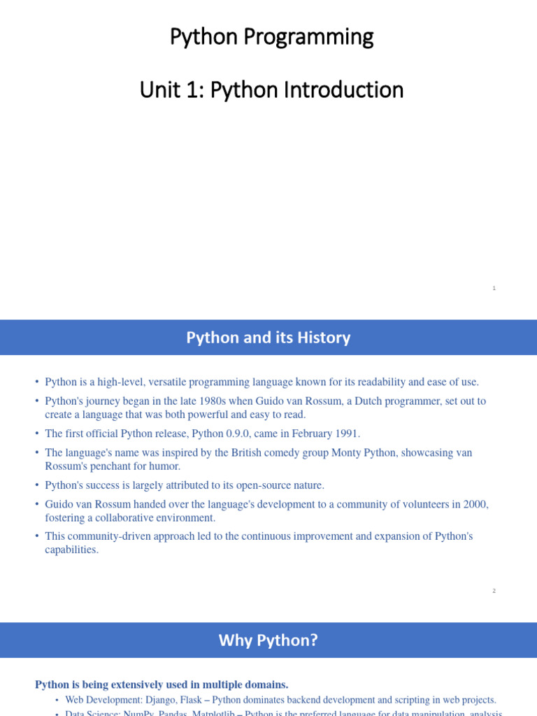 Unit 1 | PDF | Control Flow | Python (Programming Language)