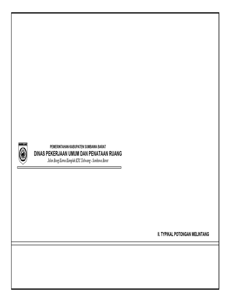 Ii. Typikal Potongan Melintang | PDF