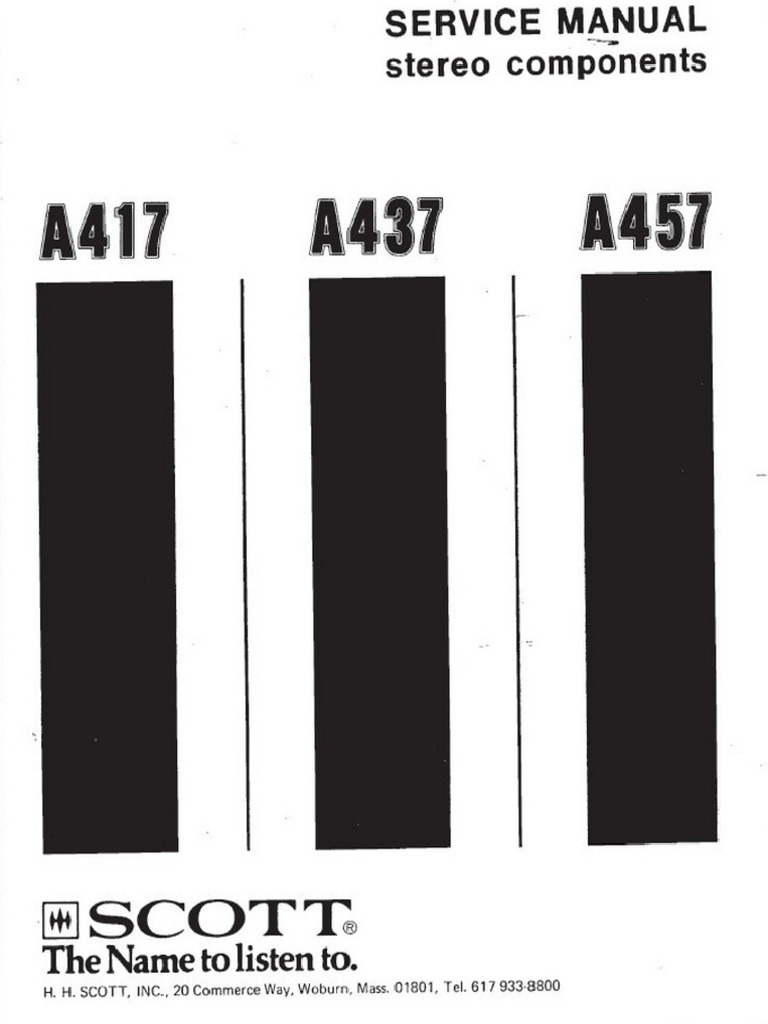 Service Manual Scott A-417 437 457 | PDF