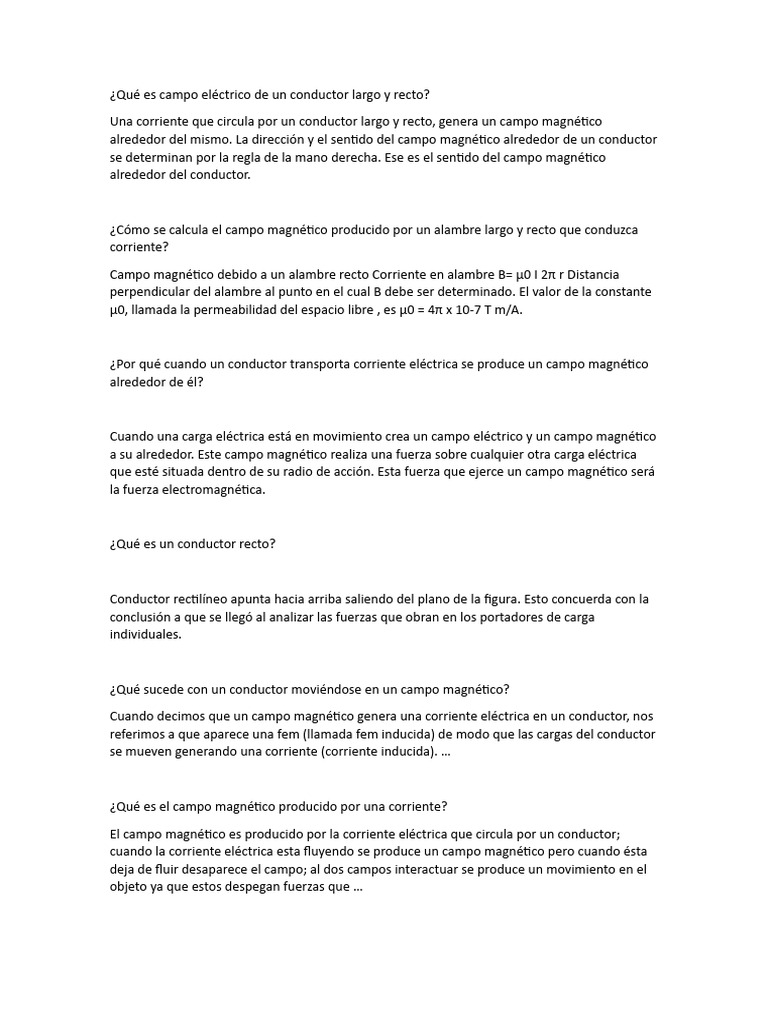Qué Es Campo Eléctrico de Un Conductor Largo y Recto | PDF | Campo ...