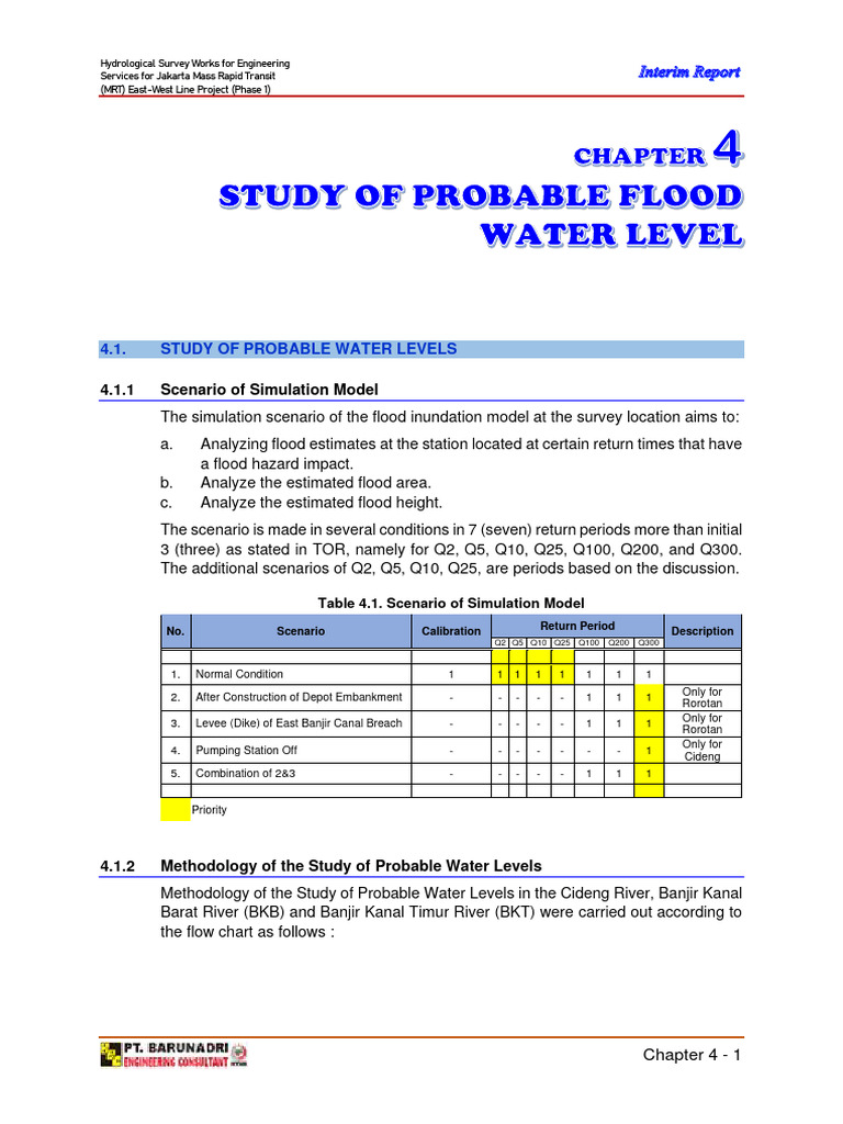 Chapter 4 - Study of Probable Flood | PDF | Environmental Engineering | Earth Sciences