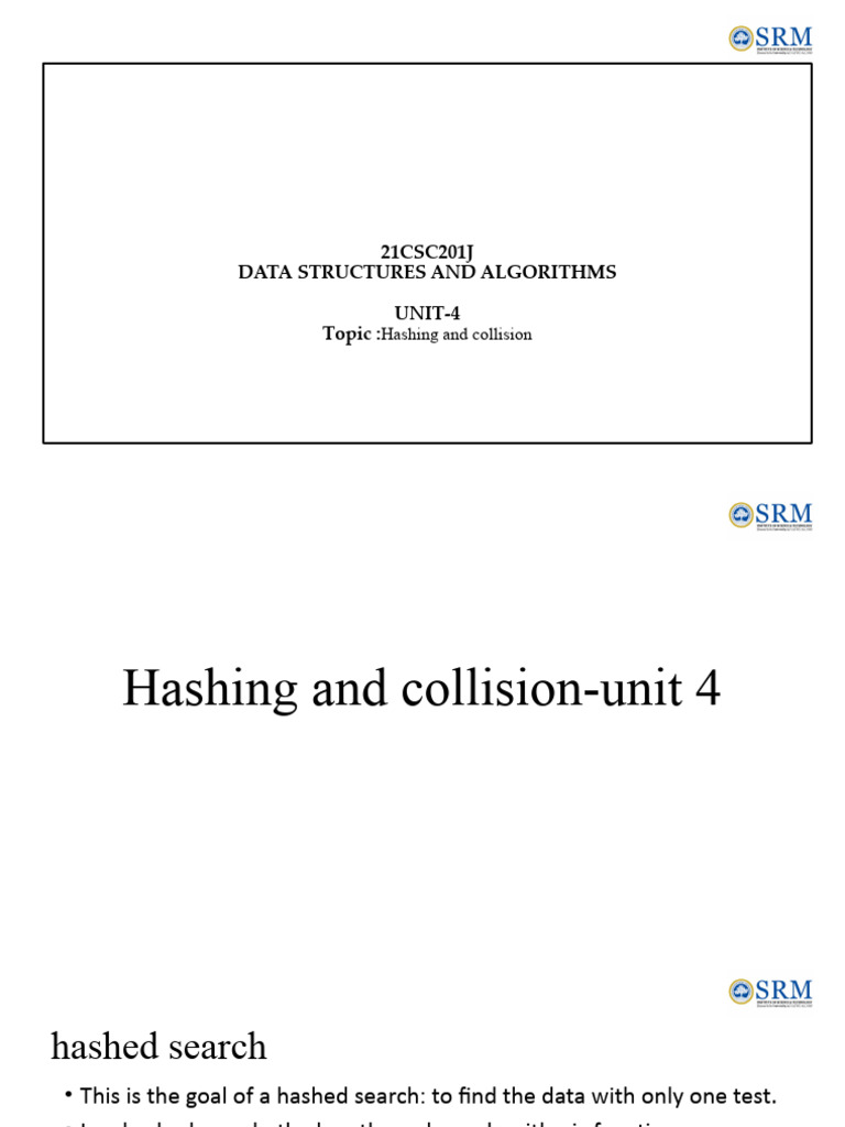 Unit 4 Hashing | PDF | Computing | Mathematics Unit 4 Hashing | PDF | Computing | Mathematics