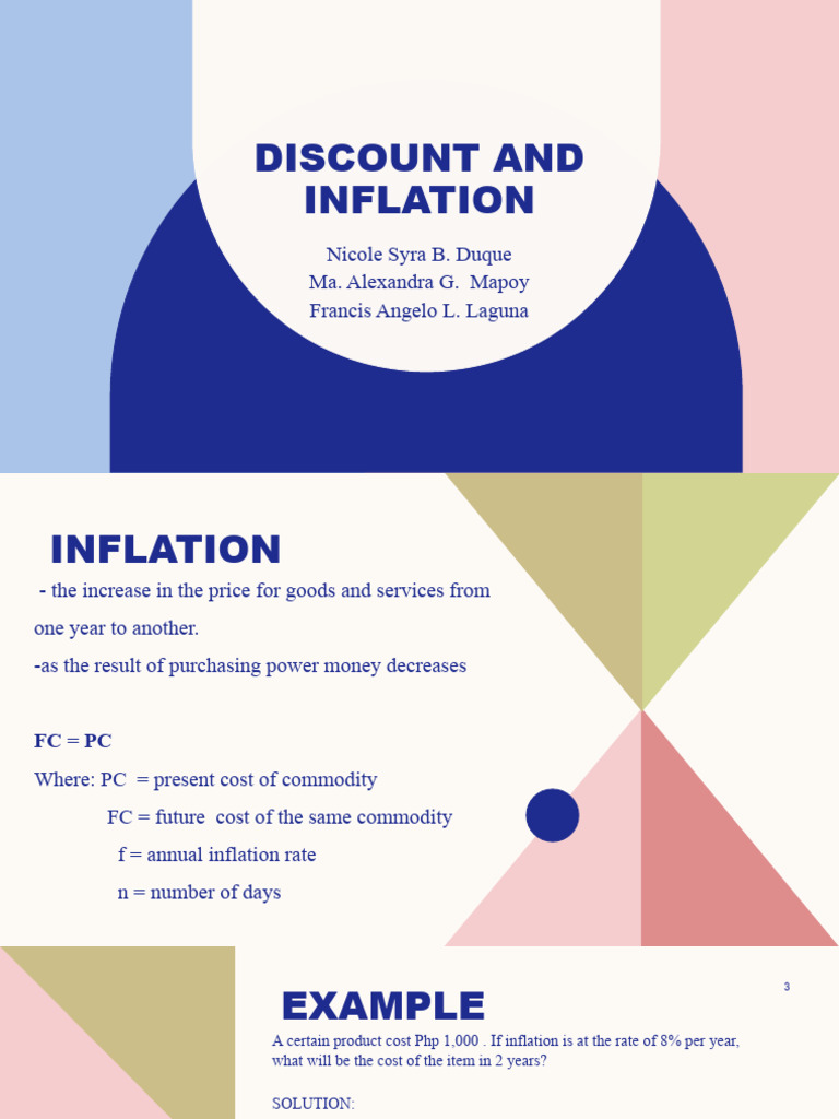 Discount and Inflation | PDF | Discounting | Interest