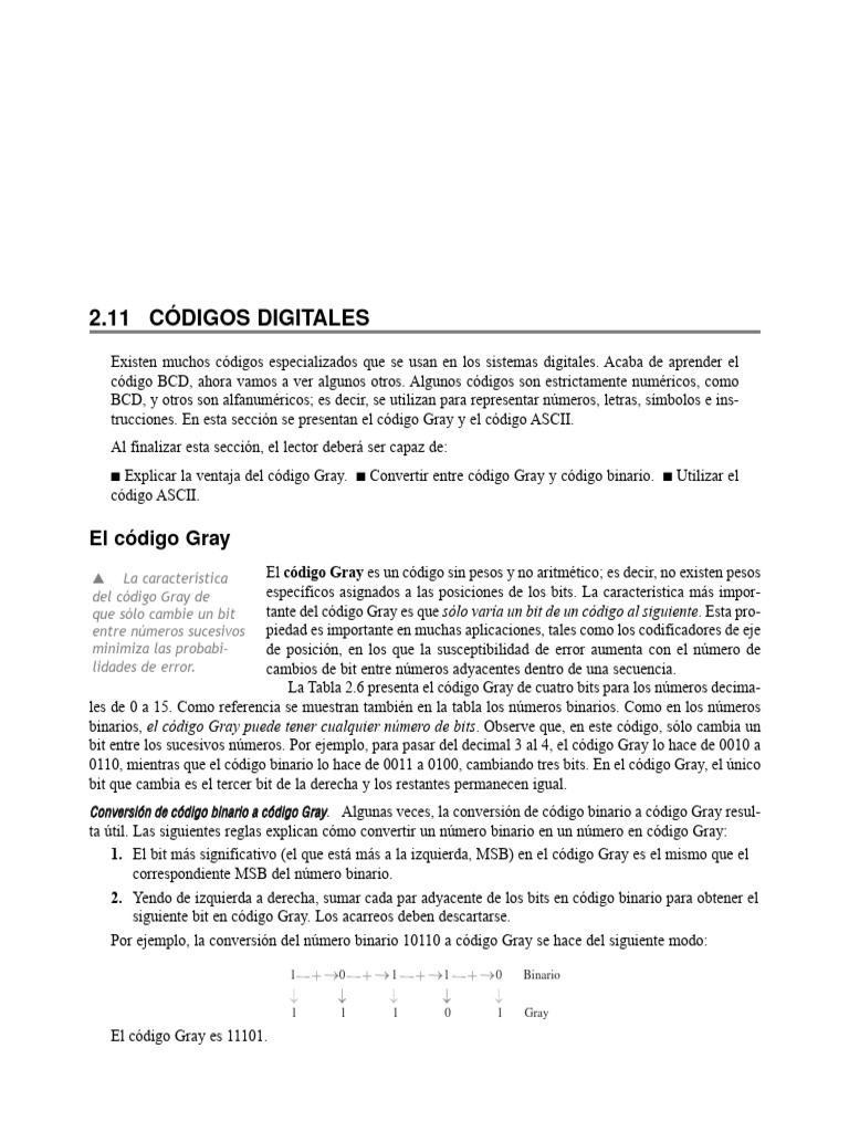 Codigo Gray, ASCII y Errores | PDF | Ascii | Detección y corrección de ...