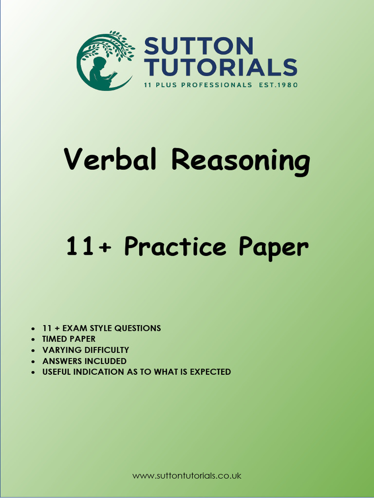 Verbal Reasoning | PDF