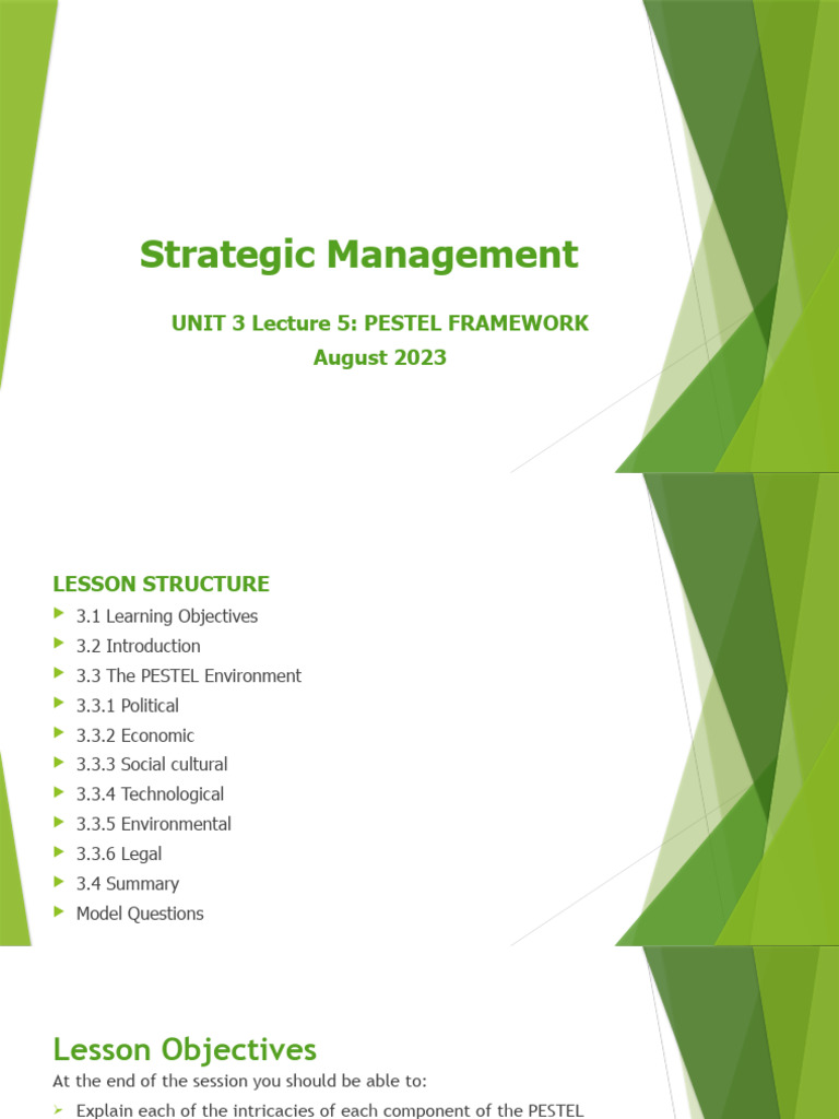 PESTEL Framework in Strategic Management | PDF | Inflation | Market ...