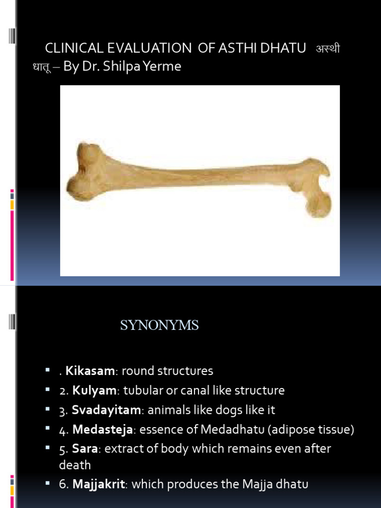 Clinical Evaluation of Asthi Dhatu | PDF