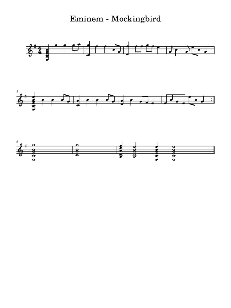 Eminem - Mockingbird | PDF
