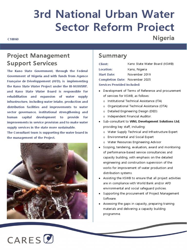 C18060 Kano State Water PMS | PDF | Capacity Building | Procurement