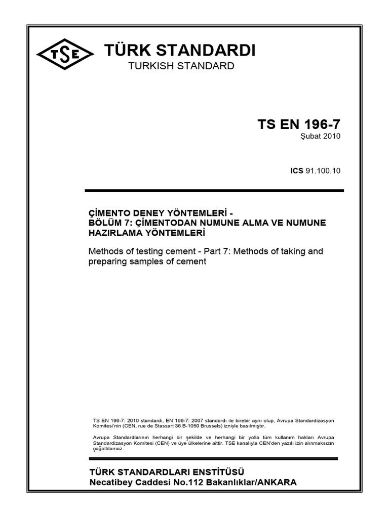 TS en 196-7 2010 | PDF
