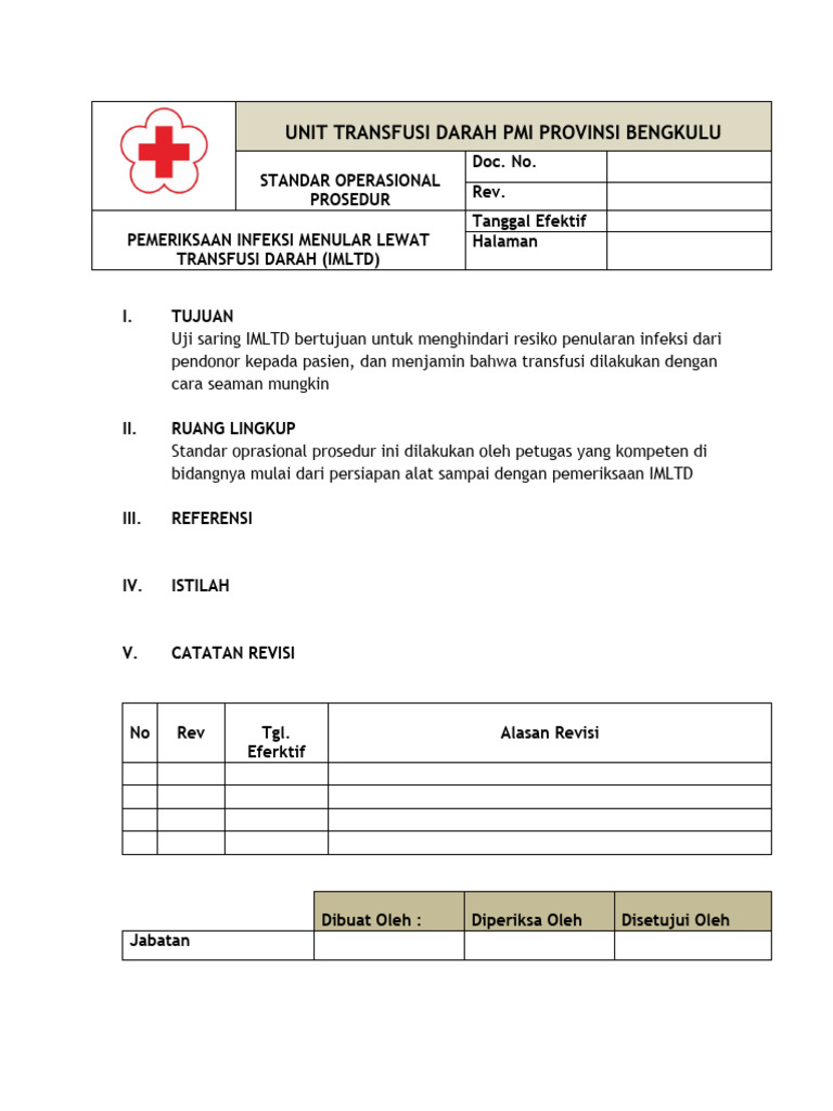 SOP Pemeriksaan IMLTD | PDF