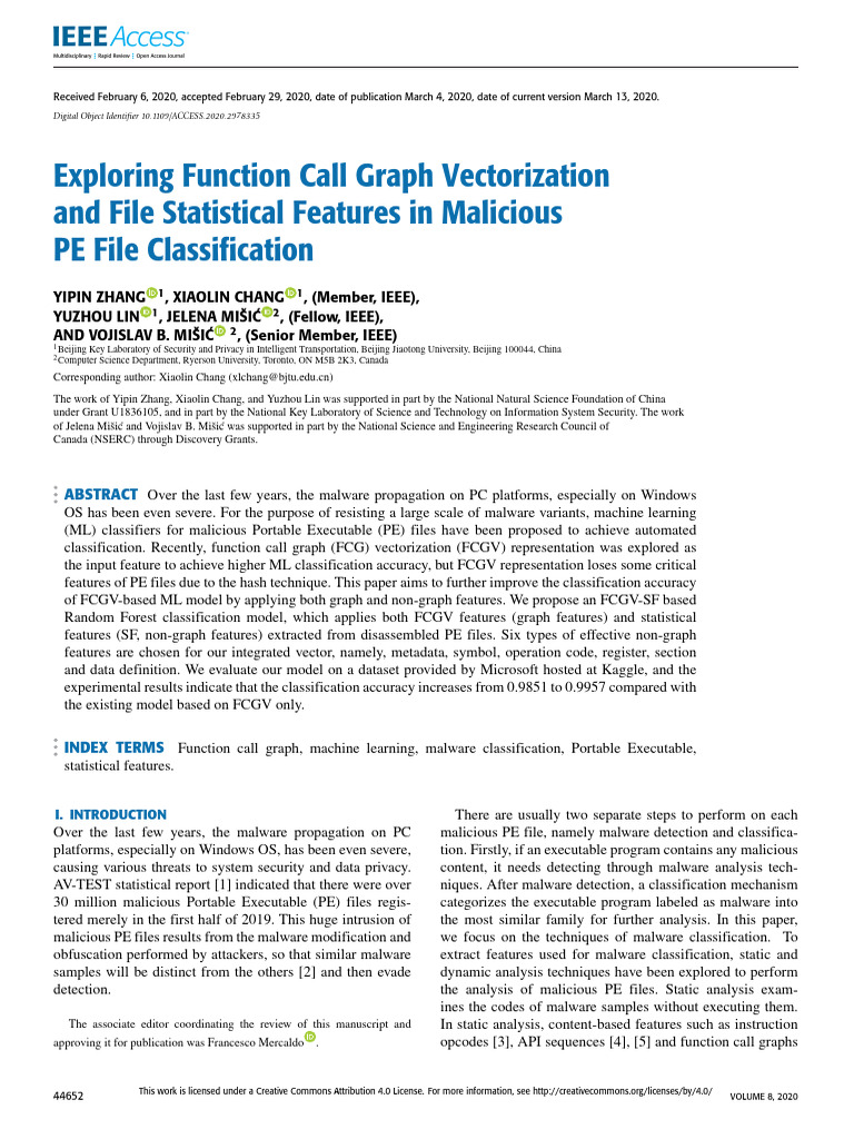 Exploring Function Call Graph Vectorization And File Statistical 5158