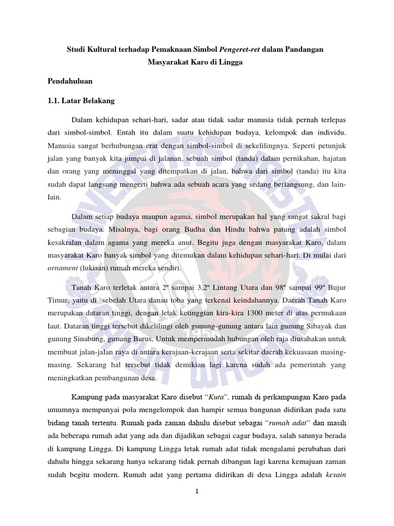 Simbol Pengeret-ret dalam Budaya Karo | PDF | Agama & Spiritualitas