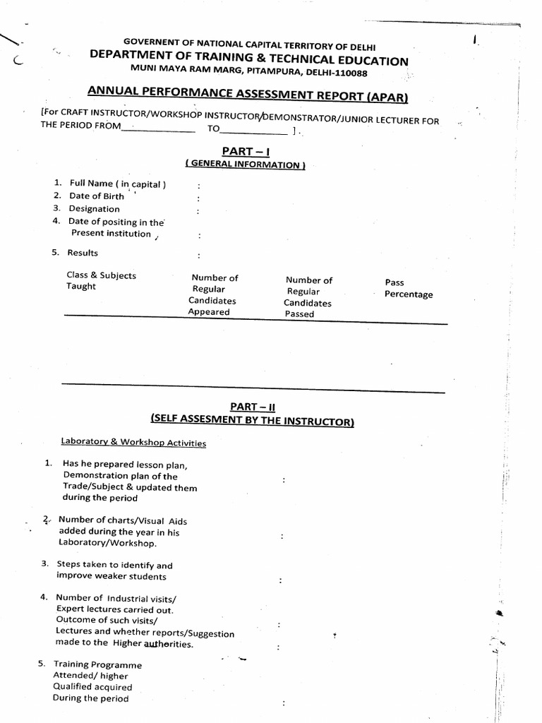 Assessment Report For Craft Instructor | PDF