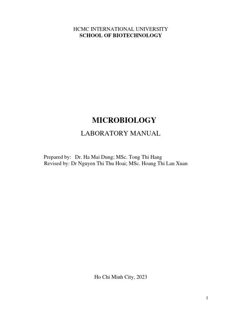 Microbiology Laboratory Manual 2023 | PDF | Growth Medium | Staining