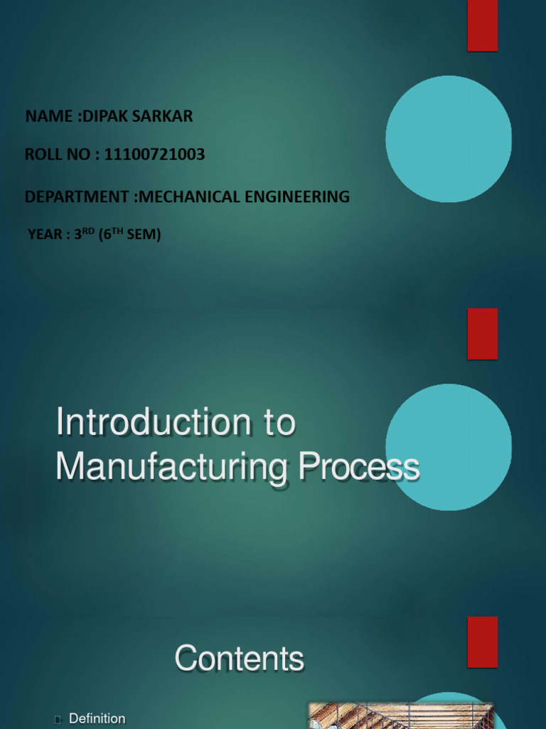 Dipak Sarkar (Introduction To Manufacturing Technology) | PDF | Mass ...