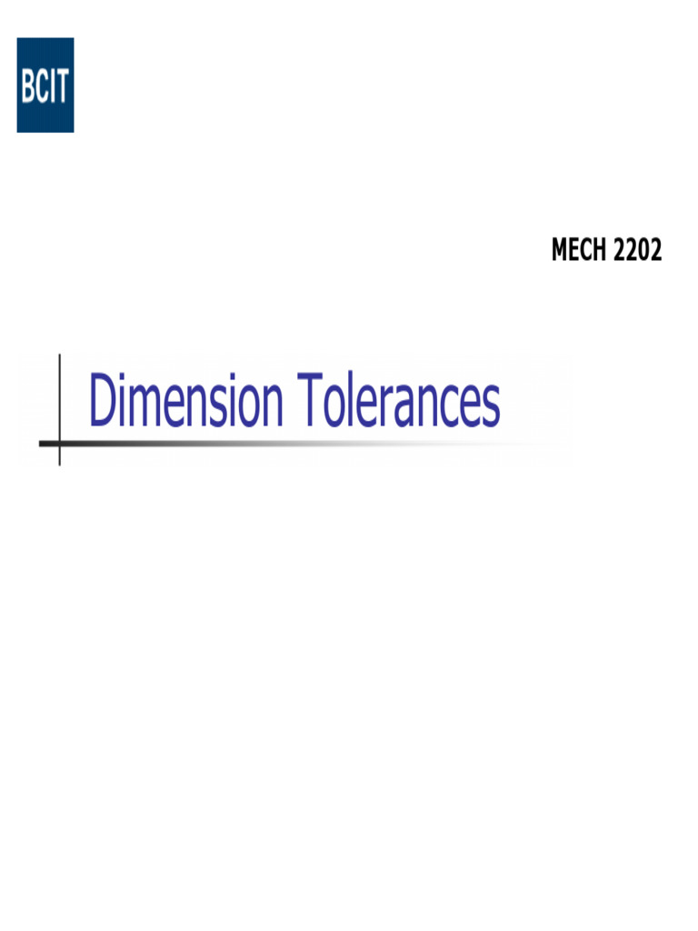 Dimension Tolerances Pdf Engineering Tolerance Engineering